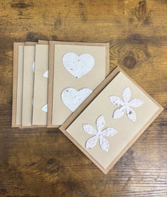 Hearts & Flower Seed Paper Card Pack: 6 Card Pack - Southside Blooms